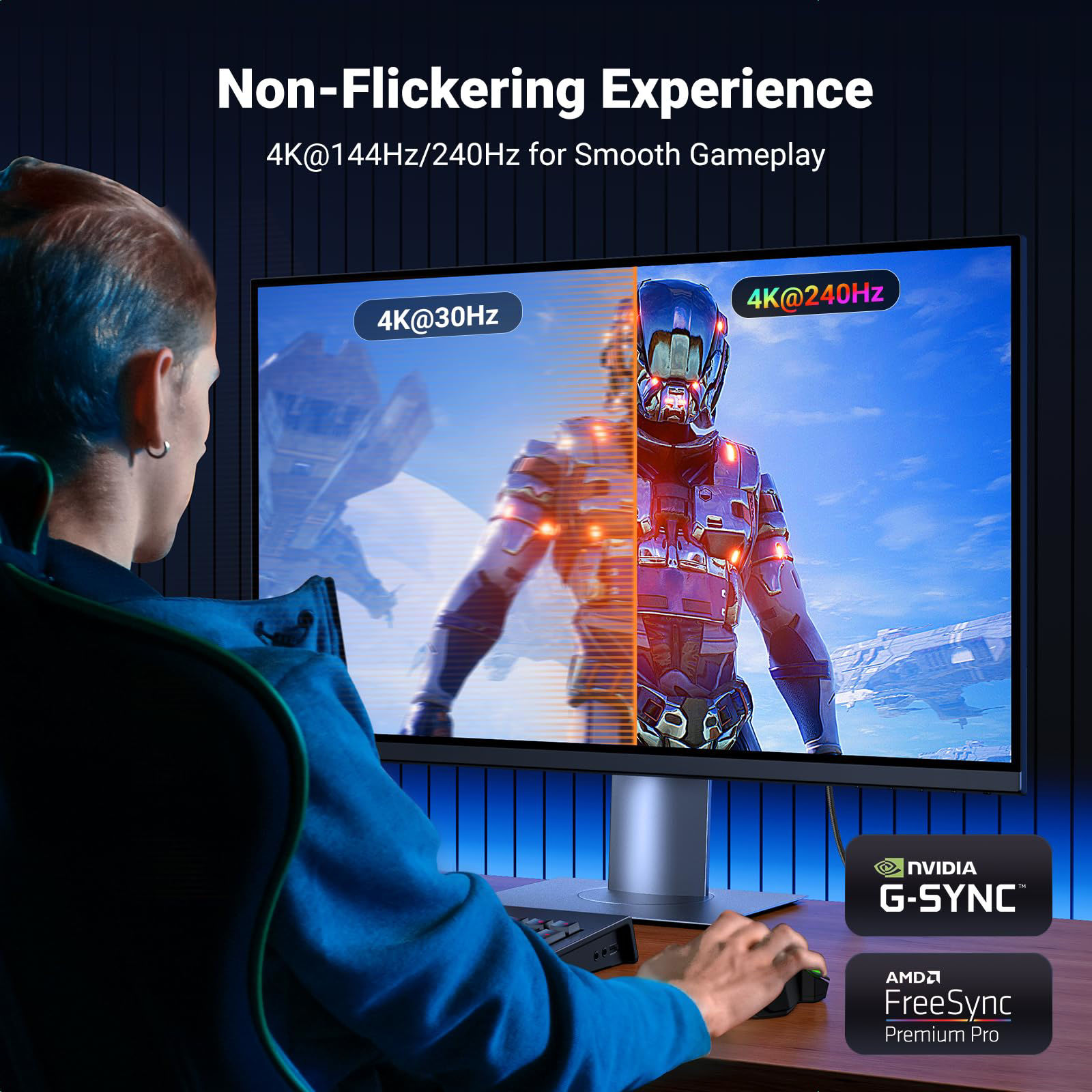 GetUSCart- UGREEN VESA Mini DisplayPort to DisplayPort 1.4 Cable 6.6FT 8K@60Hz 4K@240Hz 32.4Gbps ...