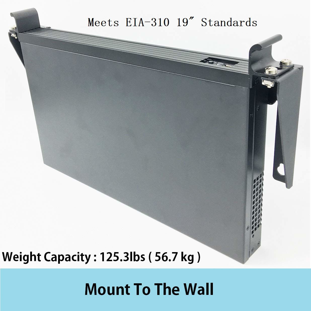GetUSCart- JINGCHENGMEI 19 Inch 1U Heavy Duty Vertical Wall Mountable ...