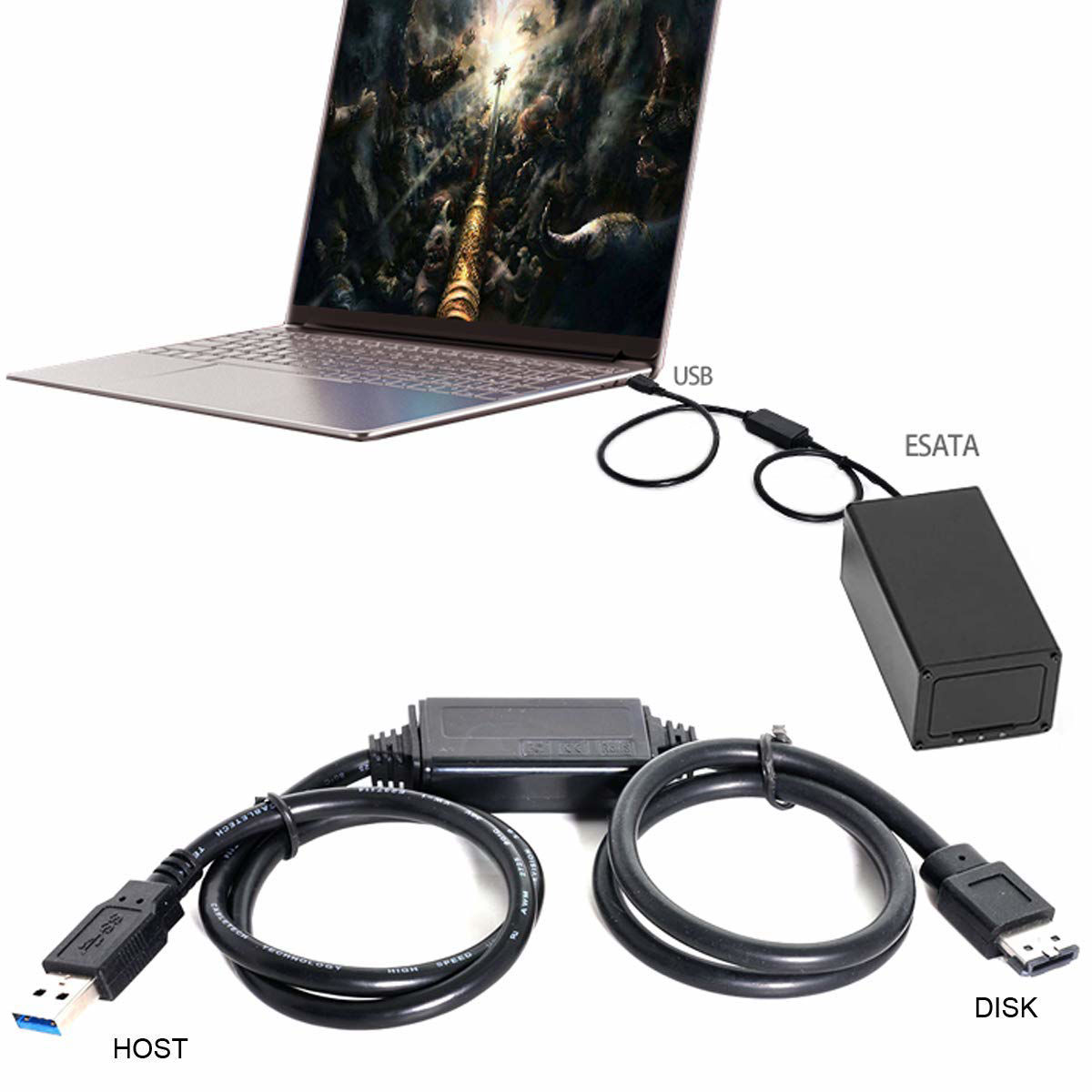 GetUSCart- chenyang USB 3.0 to eSATA Adapter USB to HDD/SSD/ODD ...
