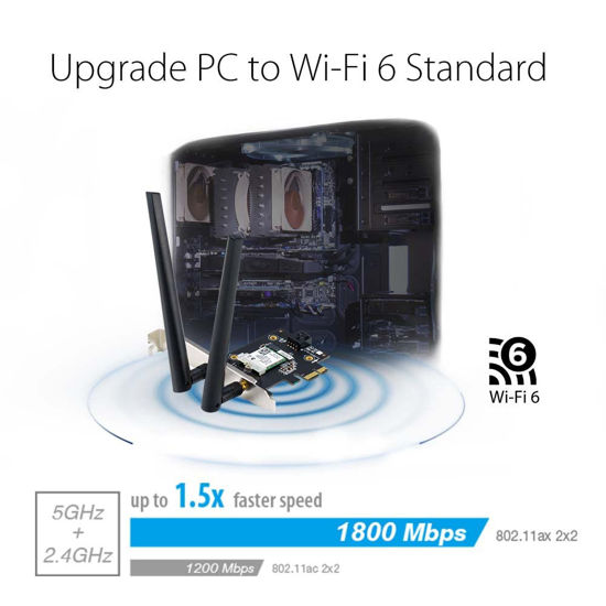 GetUSCart- ASUS AX1800 PCIe WiFi Adapter (PCE-AX1800) - WiFi 6 ...