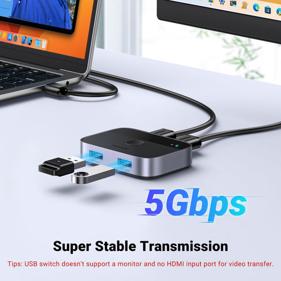 GetUSCart- UGREEN USB 3.0 Switch 2 in 2 Out, USB Switcher 2 Computers ...
