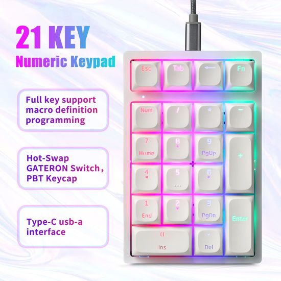 GetUSCart- MOTOSPEED Mechanical Numeric Keypad Hot-Swap GATERON Switch ...