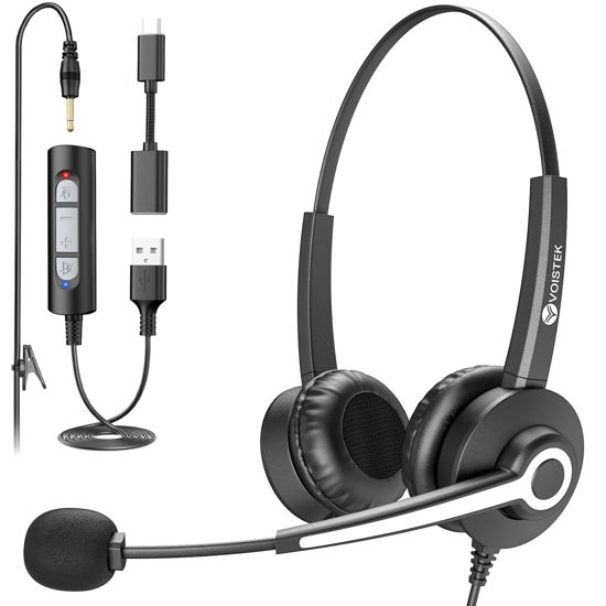GetUSCart- PC Headset with Mic, USB C/3.5MM/USB Jack - Computer ...