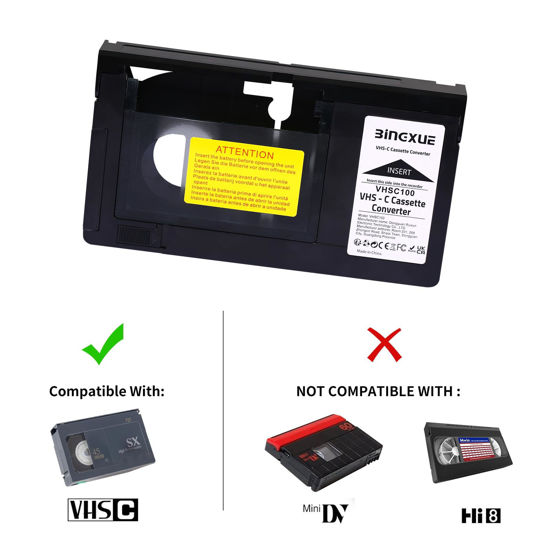 GetUSCart- VHS C Adapter Cassette Converter Compatible with VHS-C SVHS ...