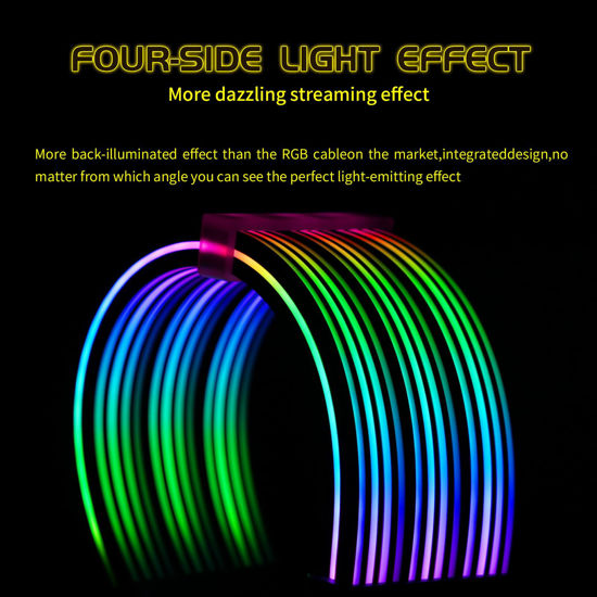 GetUSCart- Sirlyr 24 Pin RGB Cable,RGB PSU Cables Extensions - 5V 3Pin ...