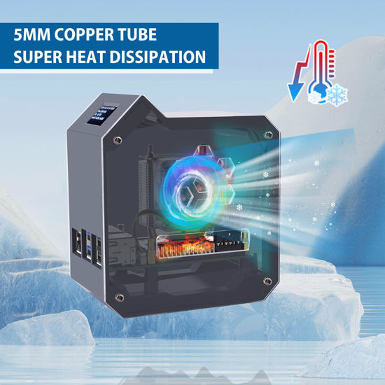 GetUSCart- GeeekPi Mini Tower Kit for Raspberry Pi 5, Pi 5 Case with ...