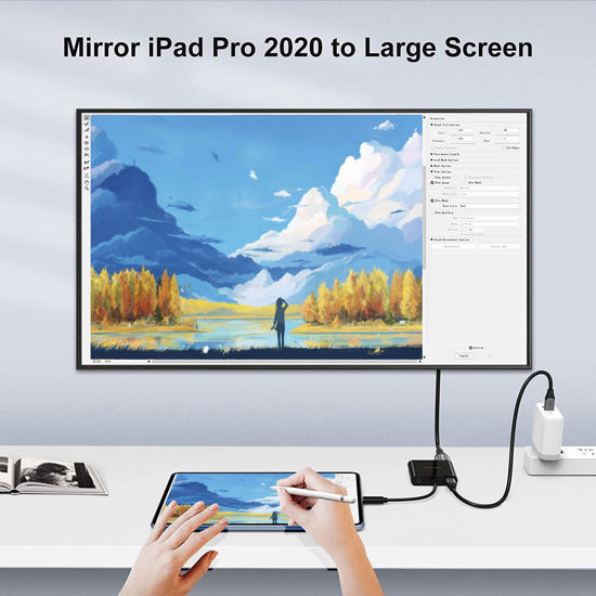 GetUSCart- CableCreation USB C to HDMI VGA Adapter with 3.5mm Audio Jack, 100W PD Charging ...