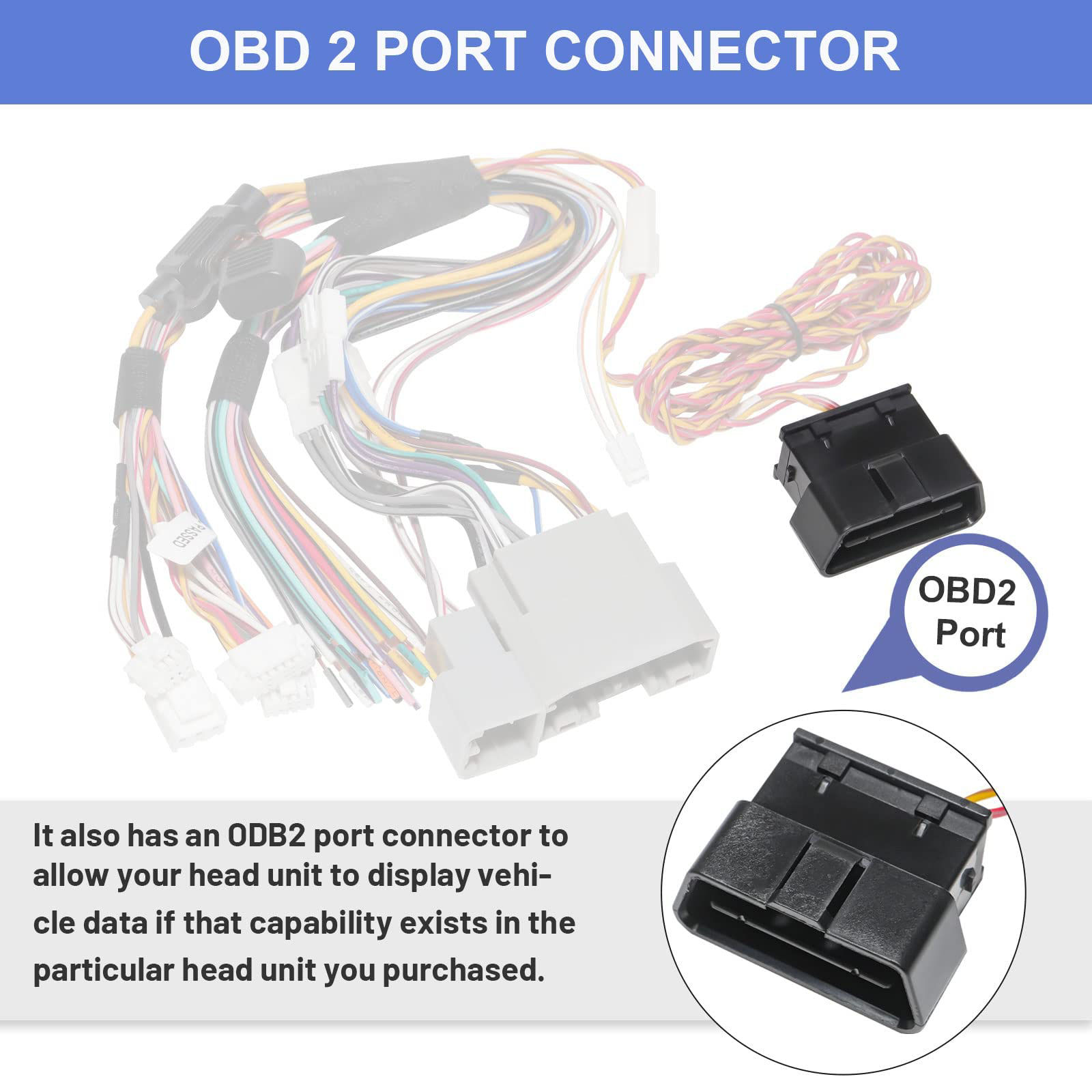 GetUSCart- RED WOLF T-Harness Wiring Adapter OBD2 Plug Connector for ...