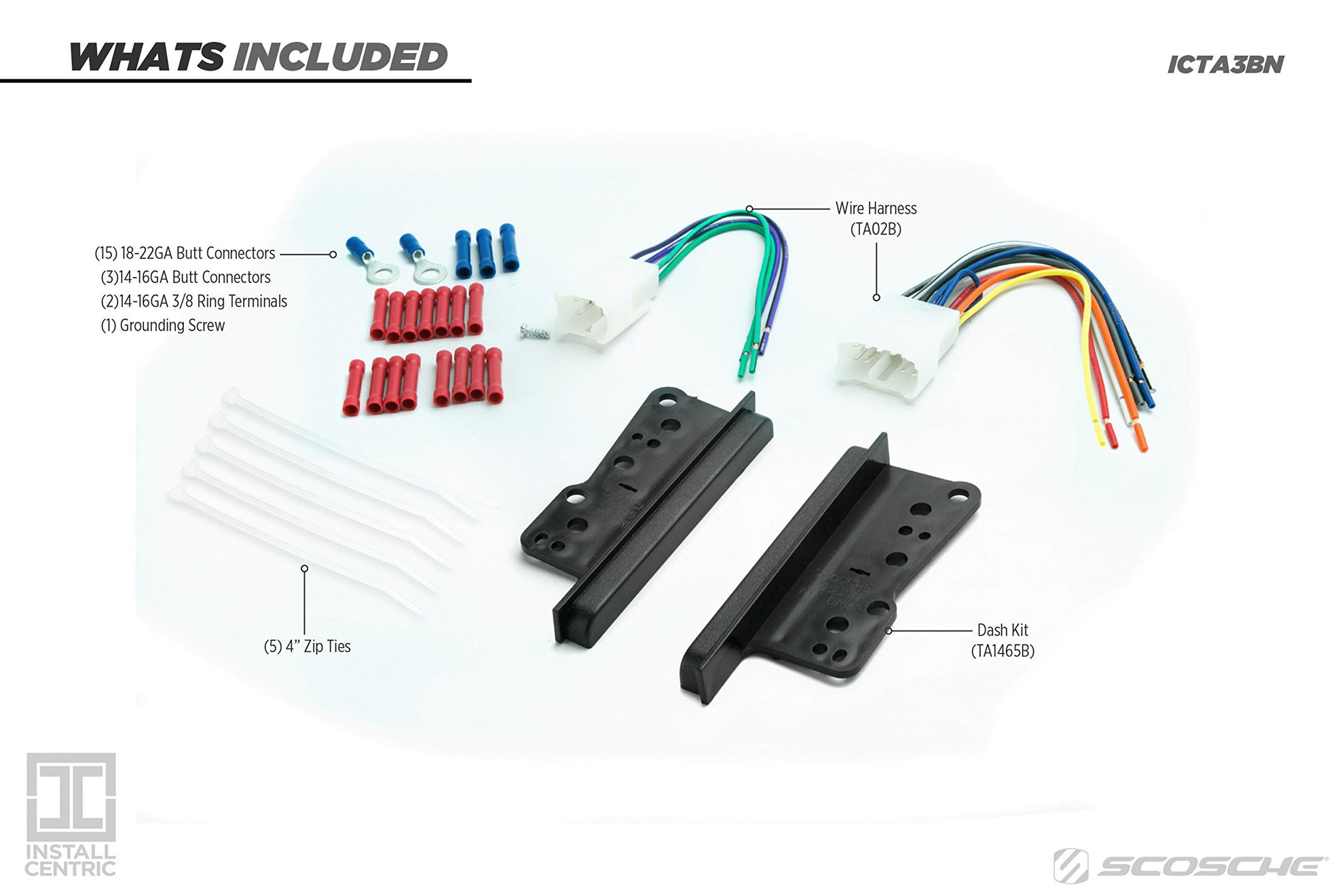 GetUSCart- SCOSCHE Install Centric ICTA3BN Compatible with Select ...