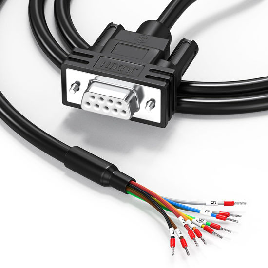 GetUSCart- DB9 Female Connector to Bare Wire with Cable Mark and ...