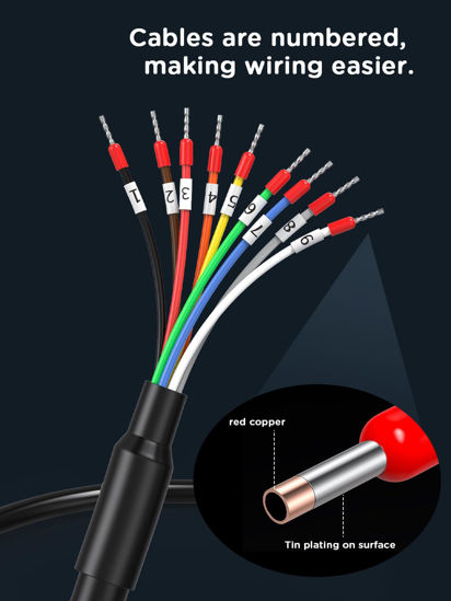GetUSCart- DB9 Female Connector to Bare Wire with Cable Mark and ...