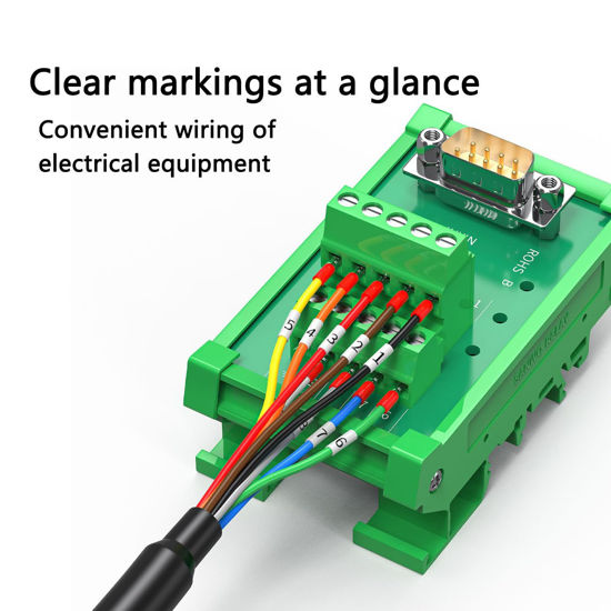 GetUSCart- DB9 Female Connector to Bare Wire with Cable Mark and ...