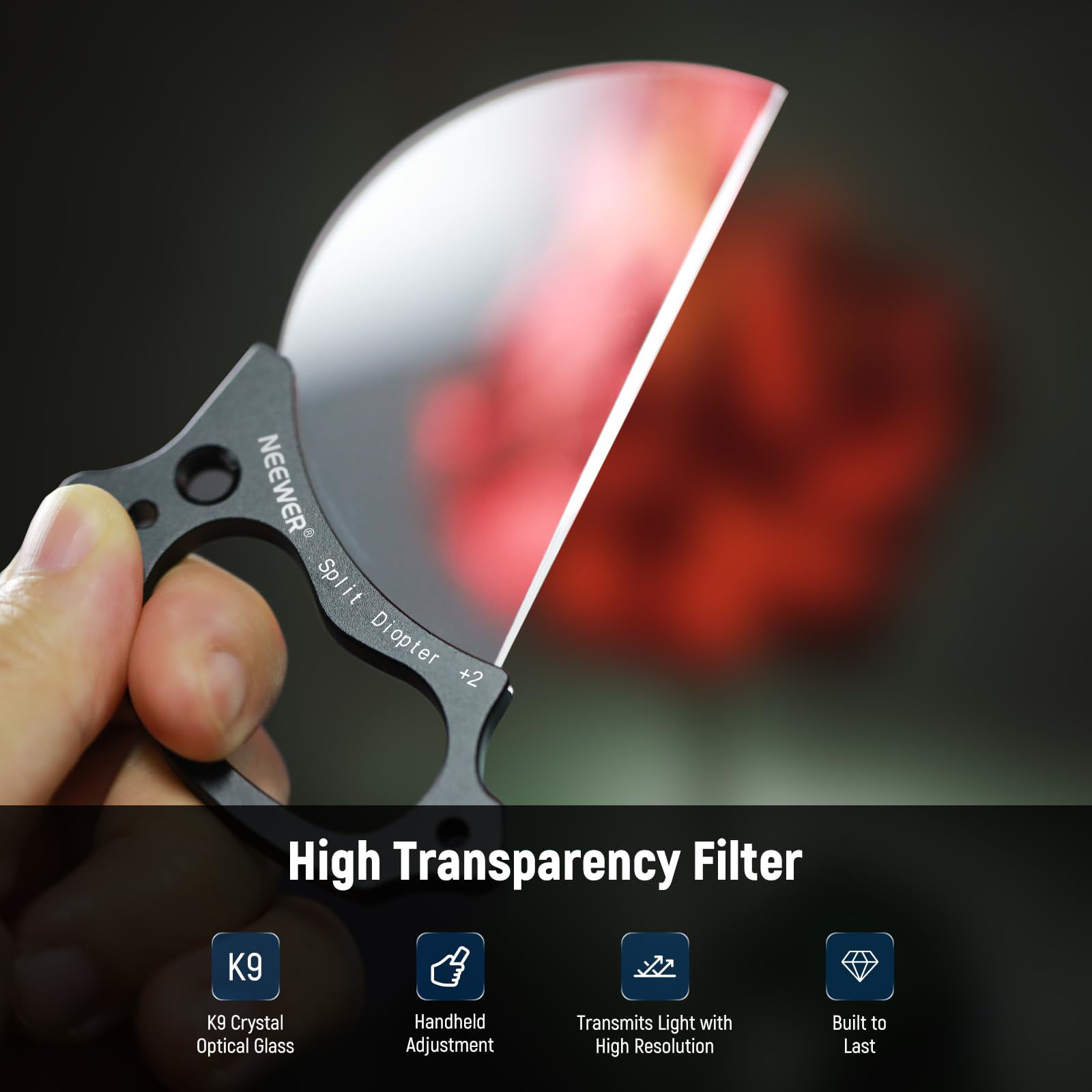 GetUSCart- NEEWER 79mm Split Diopter Effect Filter Half Domed ...