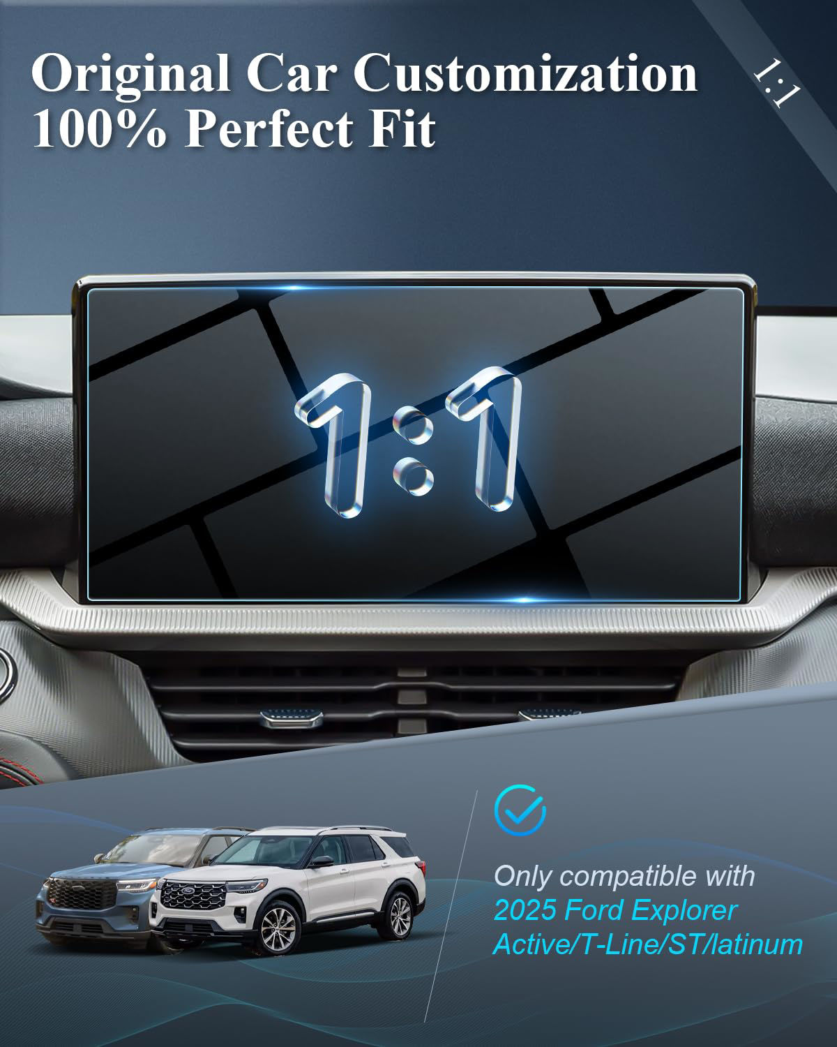 GetUSCart- BIBIBO for 2025 Ford Explorer Screen Protector for 2025 Ford ...