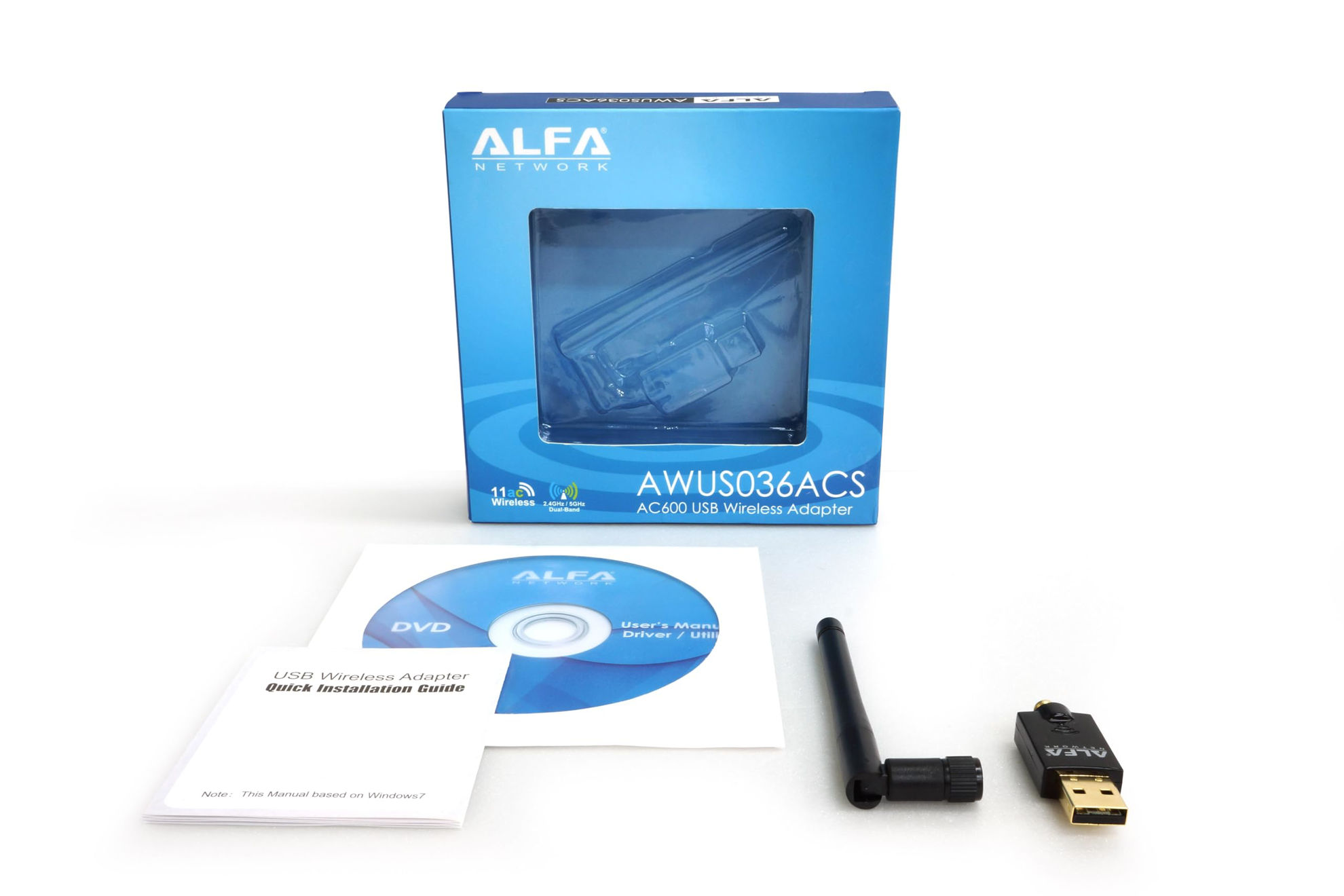 GetUSCart- ALFA Network AWUS036ACS Wide-Coverage Dual-Band AC600 USB ...
