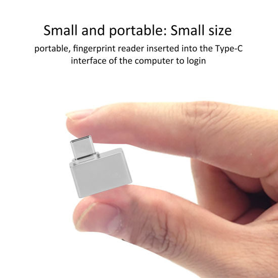 GetUSCart- Type C Fingerprint Reader, Biometric Fingerprint Scanner 0.5s Recognition 360 Degree ...