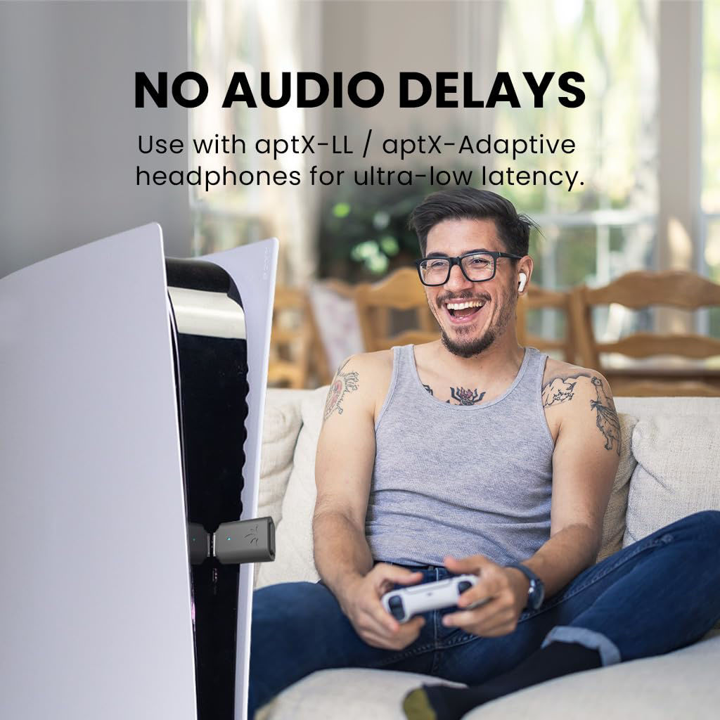 GetUSCart- Avantree C81-Gaming (2024 New) - USB C Bluetooth 5.3 Adapter for PS5 & Gaming ...