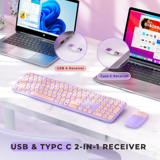 GetUSCart- seenda Wireless Keyboard and Mouse, USB & Type C Keyboard ...