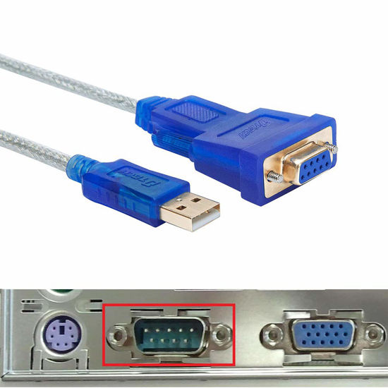 GetUSCart- DTech USB to Serial Adapter 10 ft USB to RS232 DB9 Female ...