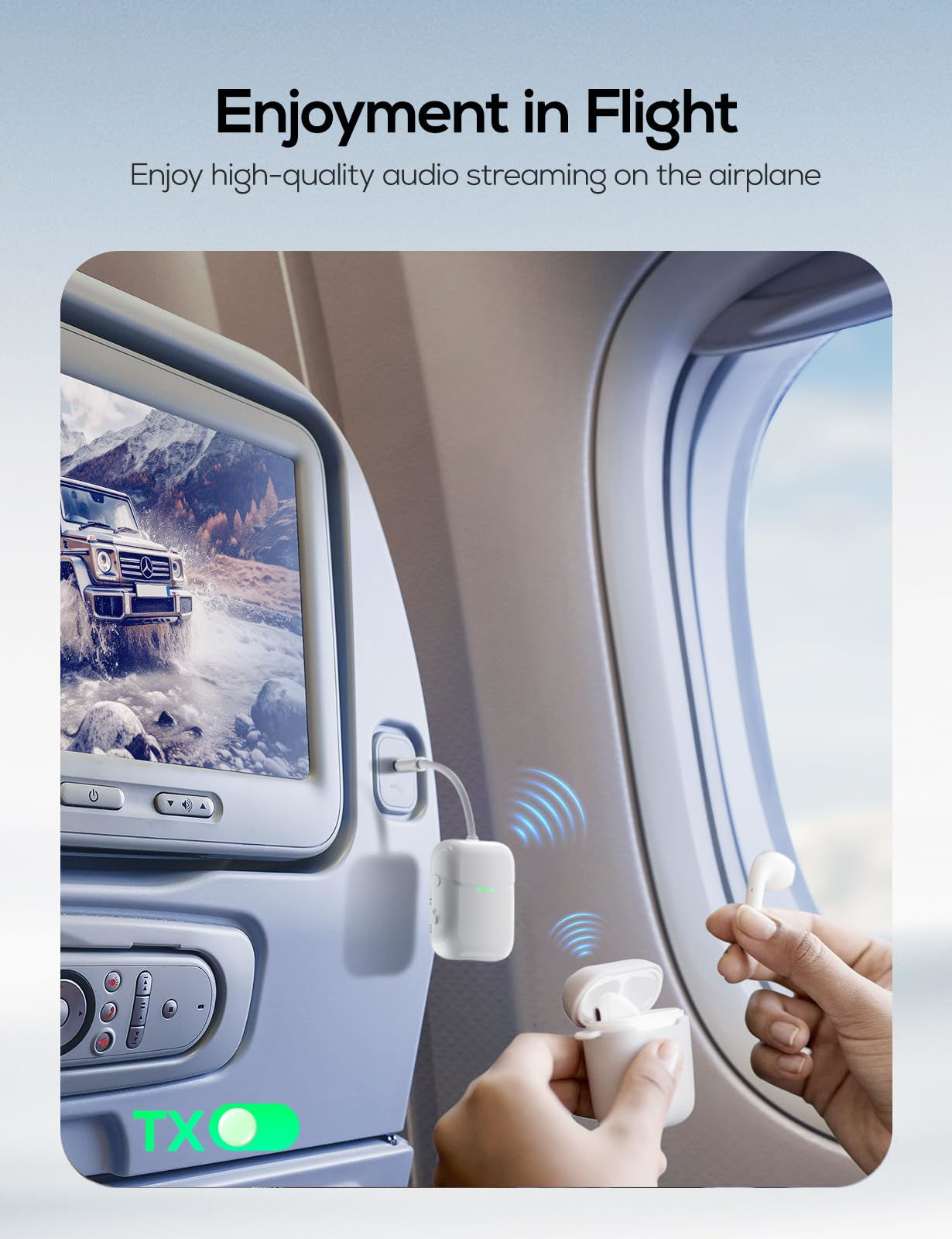 GetUSCart- Nulaxy Air in-Flight Bluetooth Wireless Audio Transmitter ...