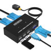 GetUSCart- USB VGA KVM Switch for 2 PC Sharing 1 Video Monitor and 3 USB Devices, Keyboard Mouse ...