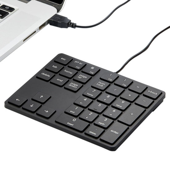 GetUSCart- Levieny Wired Numeric Keypad 34 Keys Portable Numpad External Mini Slim Number Pad ...