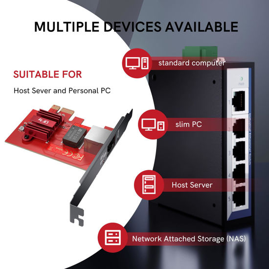 GetUSCart- QFly 2.5G Base-T PCIe Network Adapter,RTL8125B 2500/1000/100Mbps PCI Express Gigabit ...