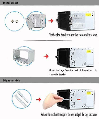 GetUSCart- Universal Car Radio Mounting Double Din 2 Din Car Cage Head ...