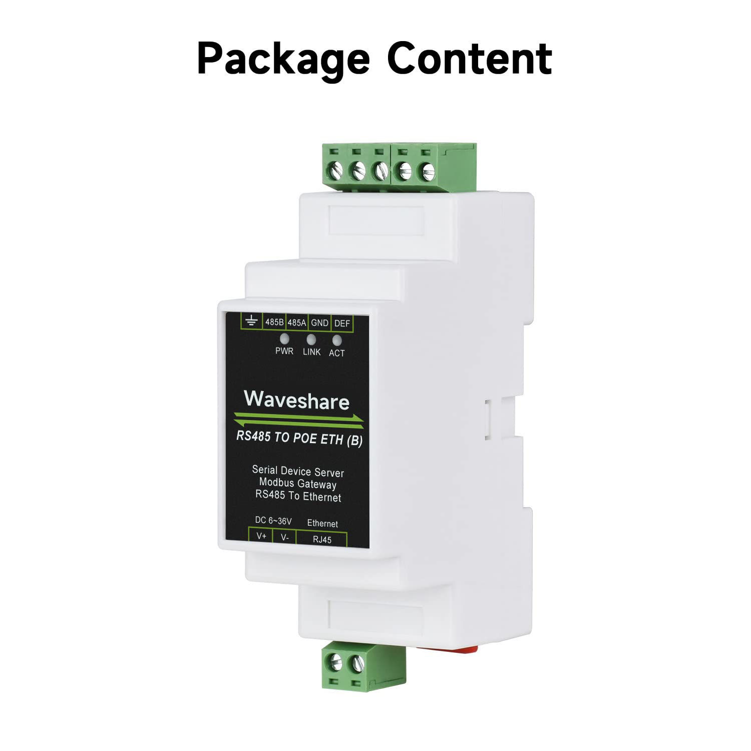 GetUSCart- Waveshare Industrial Serial Server RS485 to RJ45 Ethernet ...