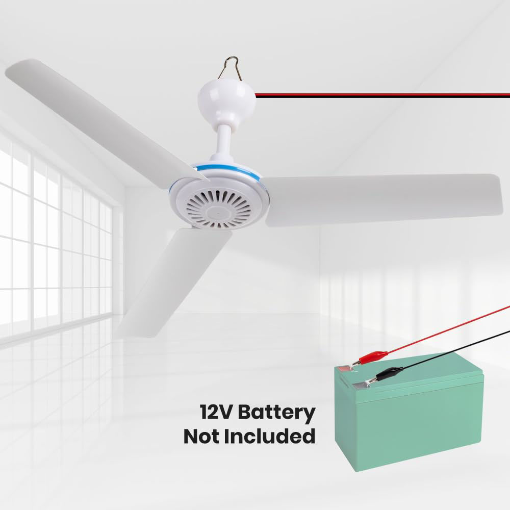 GetUSCart- NPKRRSK DC 12V Portable Ceiling Fan 19.7”Mini Hanging ...