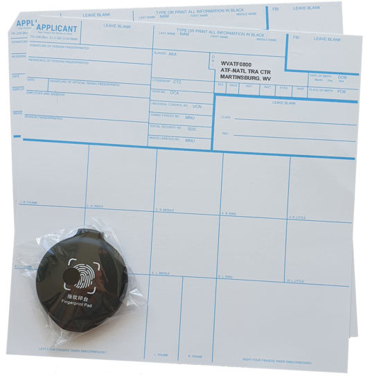 GetUSCart- GUNGNER FD-258 ATF NFA Fingerprint Cards with Thumbprint Ink ...