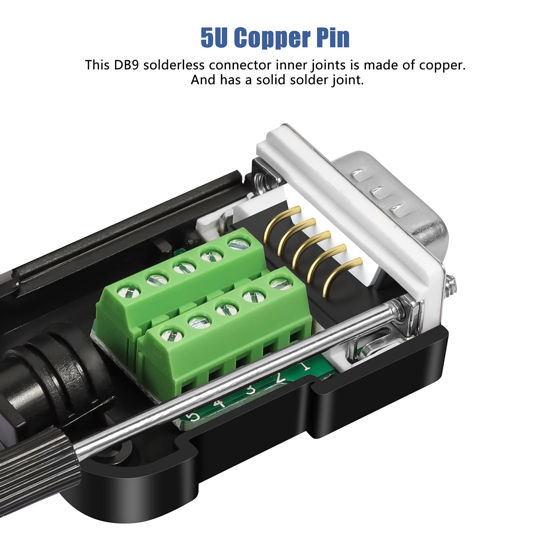 GetUSCart- Dbilida DB9 Solderless Connector (2Male+2Female), DB9 ...