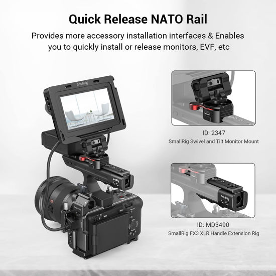 GetUSCart- SmallRig FX3 / FX30 XLR Handle Extension Rig for Sony - MD3490
