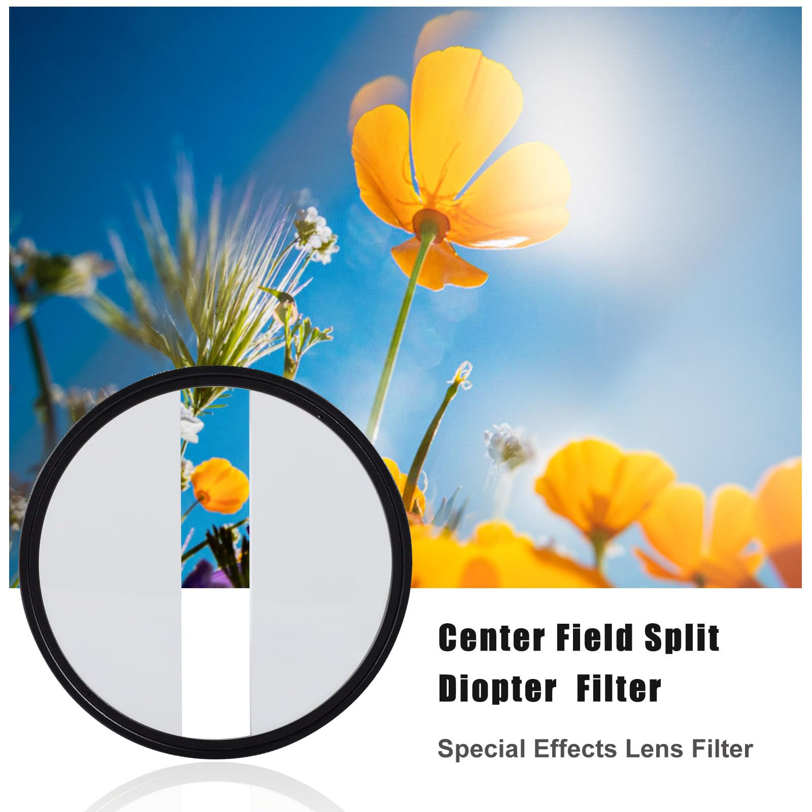GetUSCart- GREEN.L 82mm Center Field Split Diopter Effect Filter ...