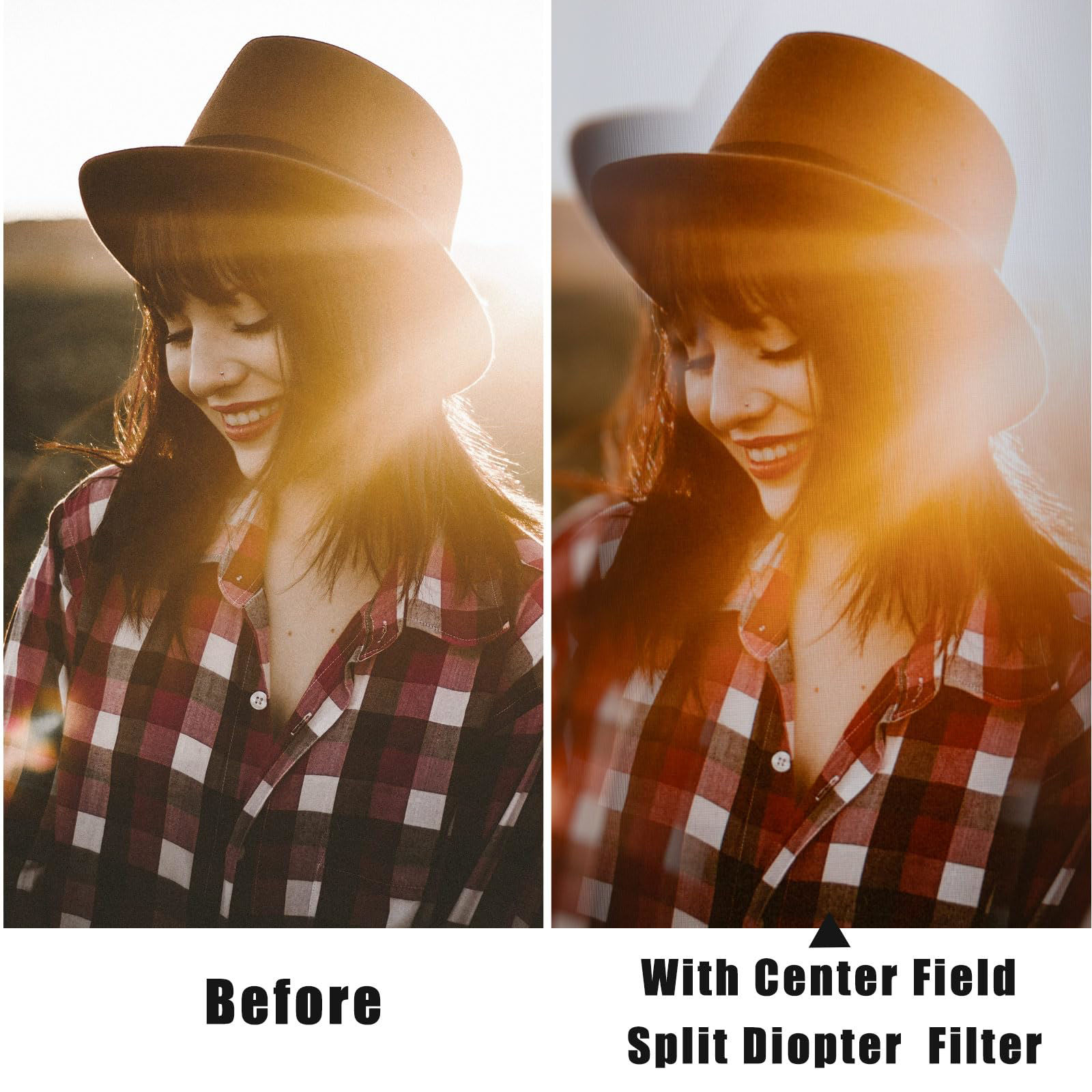 GetUSCart- GREEN.L 82mm Center Field Split Diopter Effect Filter ...