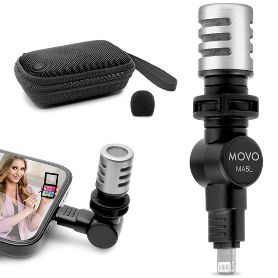 GetUSCart- Movo MA5L External Microphone for iPhone, iPad, iOS - Mini ...