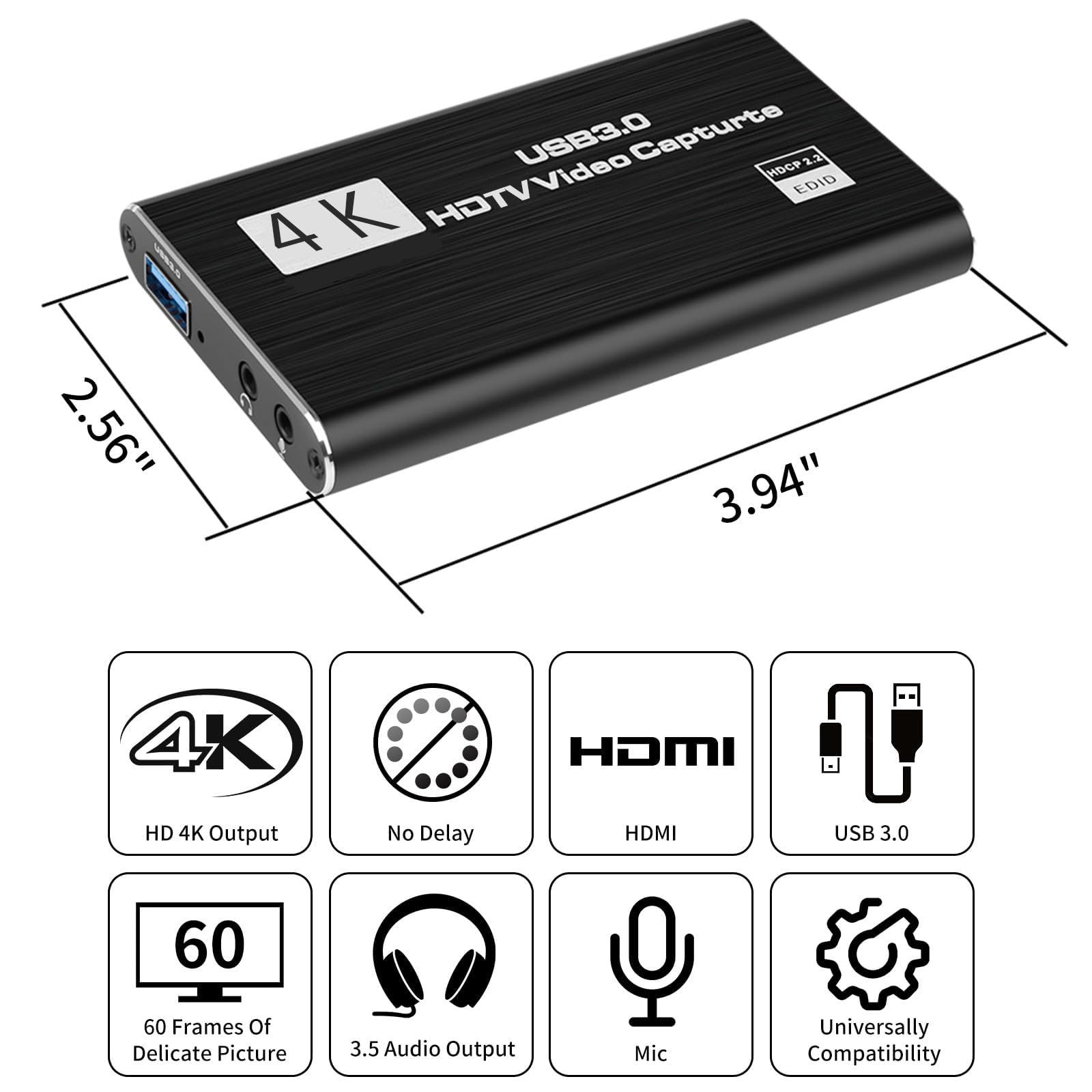GetUSCart- 4K HDMI Video Capture Card, Gaming Capture Card with ...