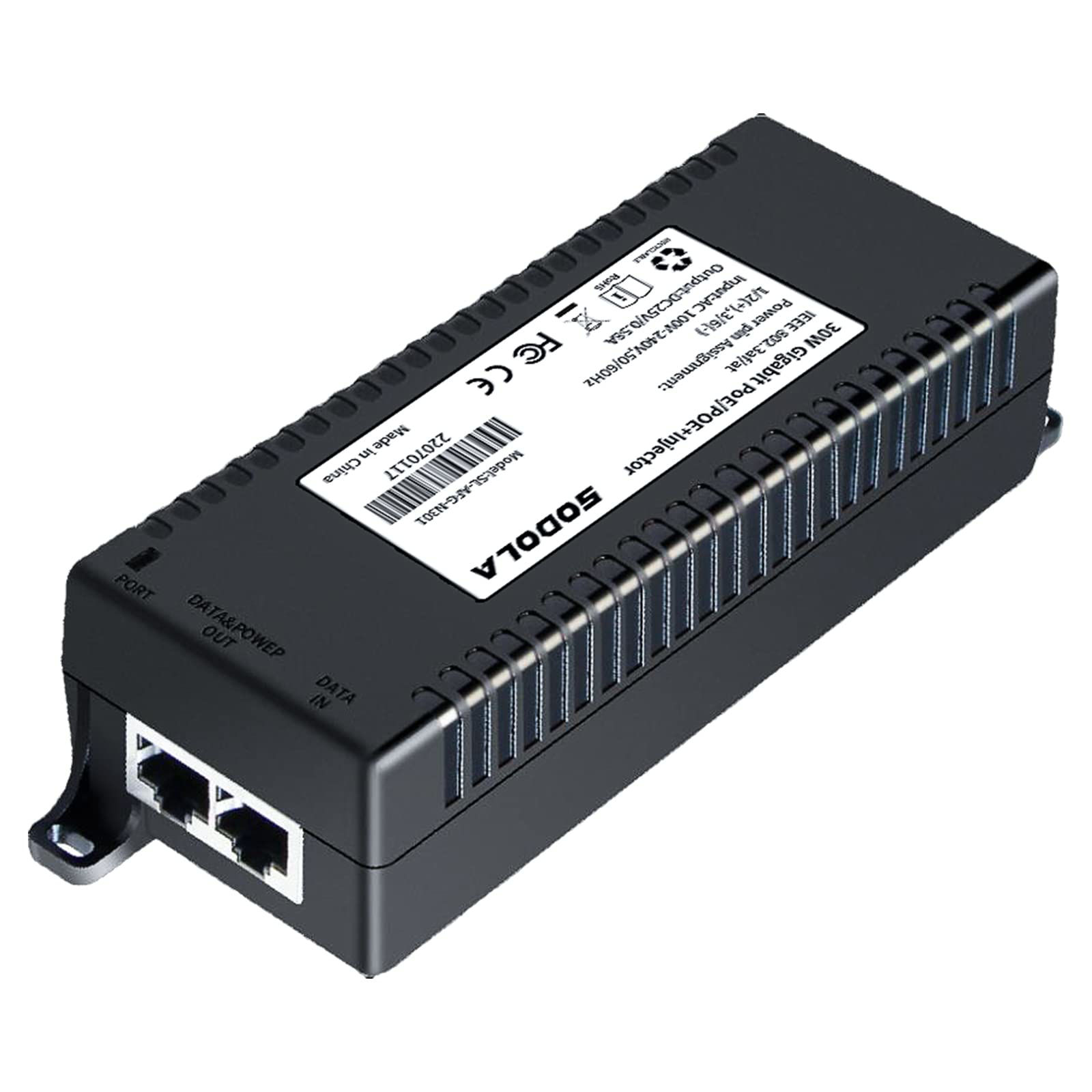 GetUSCart- SODOLA POE Injector,30W Gigabit Power Over Ethernet PoE+ ...