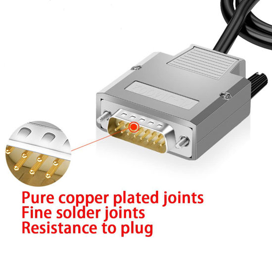GetUSCart- ANMBEST DB15 Solderless Breakout Connector with 5Ft 24AWG Replacement Cable, Metal ...