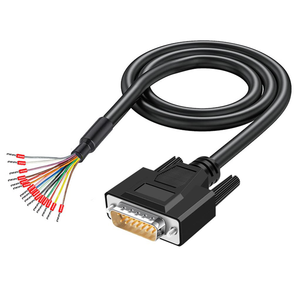 GetUSCart- Jienk 6.56Ft 24AWG DB15 Male RS232 15Pin Serial Extension ...