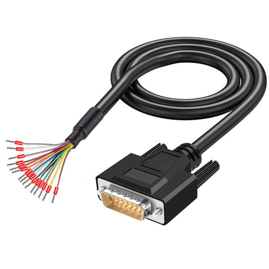GetUSCart- Jienk 6.56Ft 24AWG DB15 Male RS232 15Pin Serial Extension ...