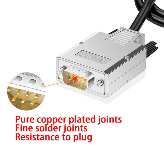 GetUSCart- ANMBEST DB9 Solderless Breakout Connector with 5Ft 24AWG ...