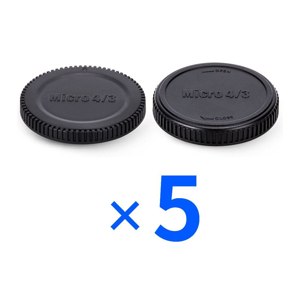 GetUSCart- Camera Rear Lens Cap & Body Cap Cover for M4/3 MFT Mount on Olympus OM-5 OM-1 E-M10 ...