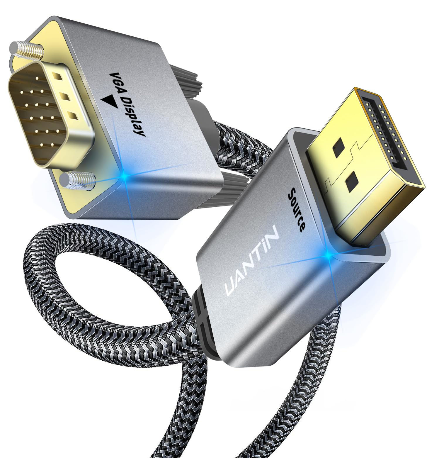 GetUSCart- UANTIN DisplayPort to VGA Cable Adapter 6FT |Aluminum Shell ...