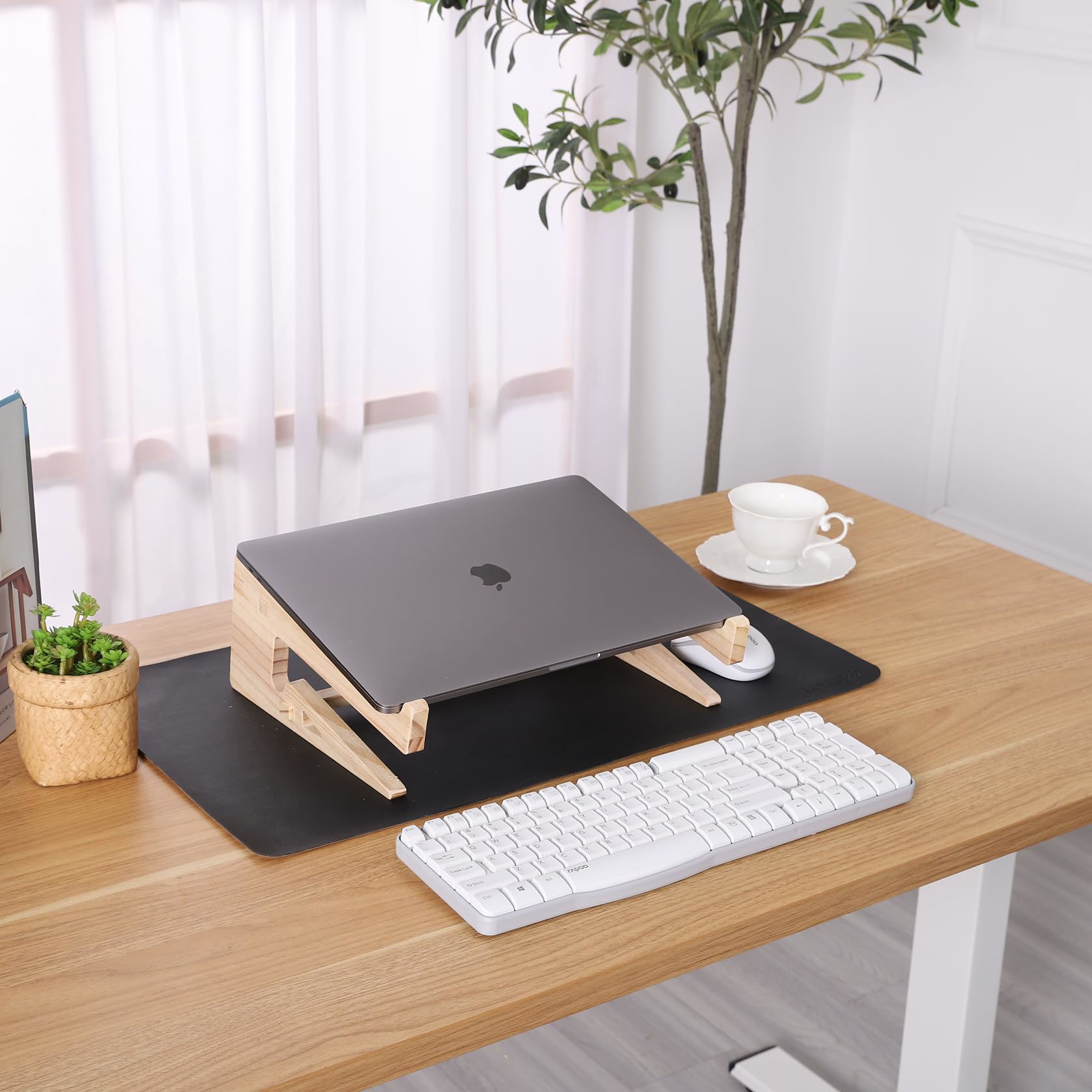 GetUSCart- Wood Laptop Stand,Universal Computer Stands for Desk ...