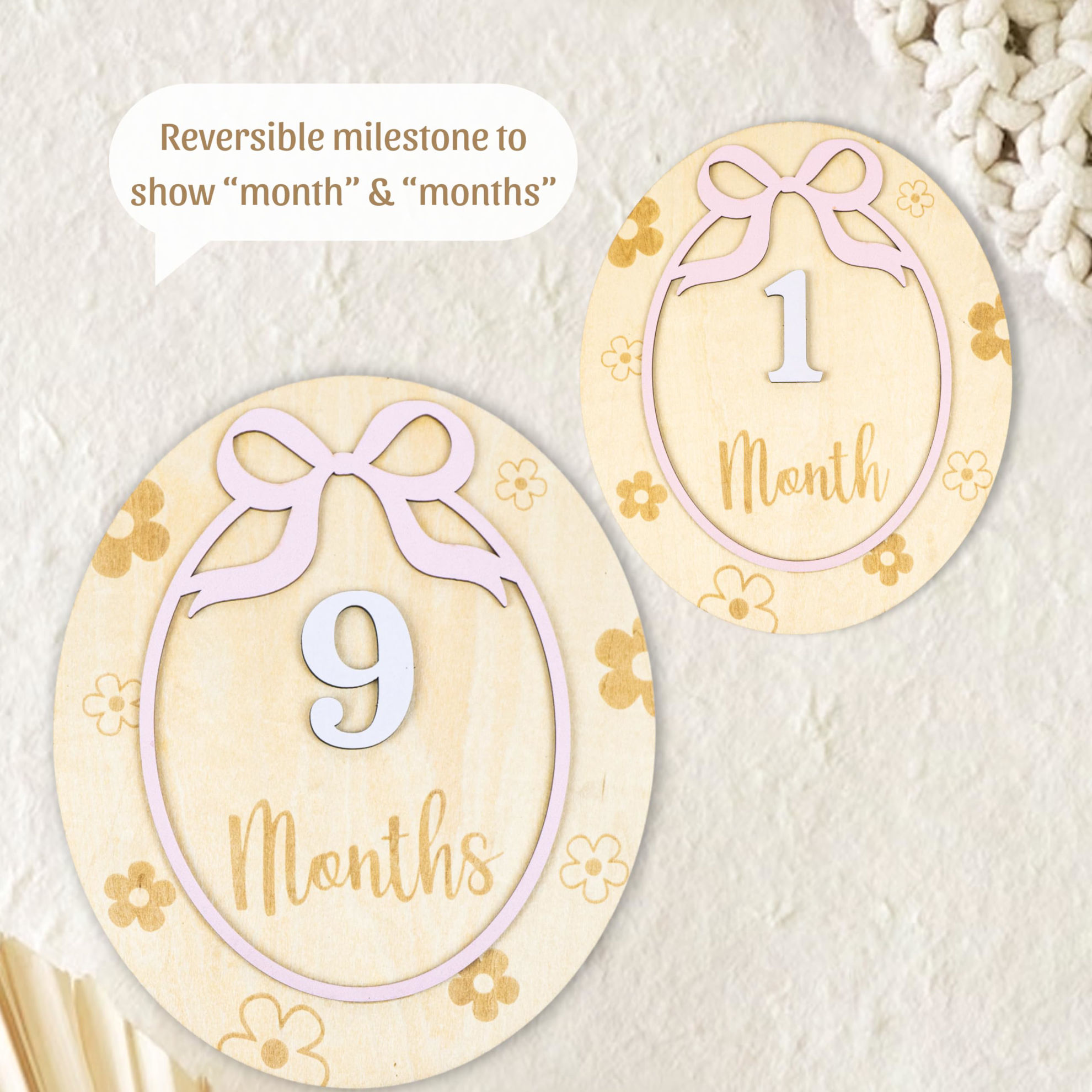 GetUSCart- Baby Monthly Milestone Cards - Acrylic Monthly Milestone ...