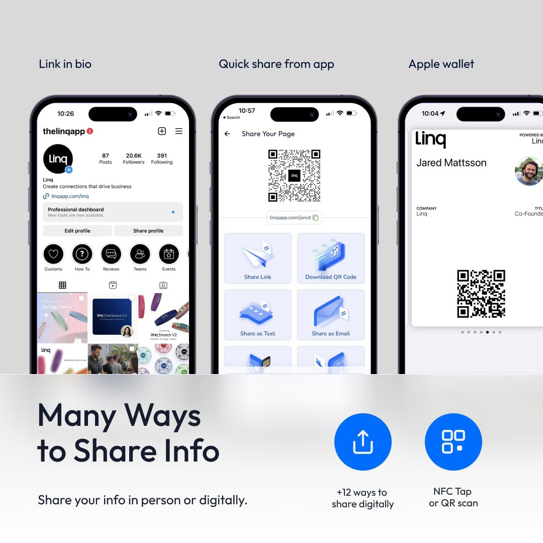 GetUSCart- Linq Digital Business Card - Smart NFC Contact and ...