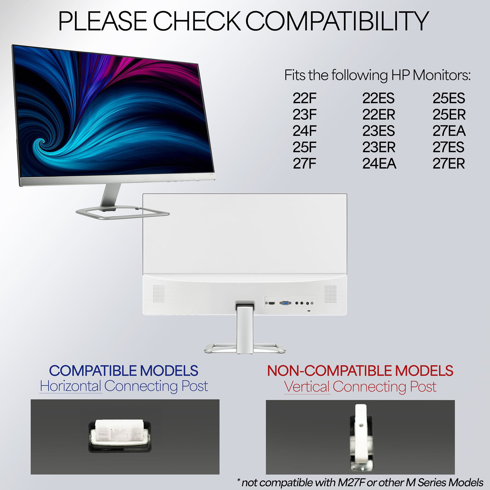 GetUSCart- VIVO Quick Attach VESA Adapter Designed for HP Monitors 27er ...