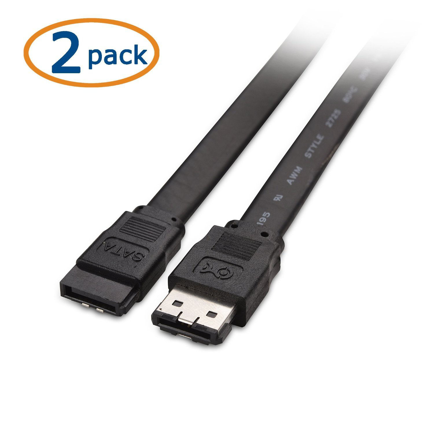 GetUSCart- Cable Matters 2-Pack 6 Gbps SATA III to eSATA Cable 3 Feet