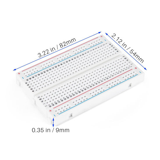 GetUSCart- ELEGOO 6PCS 400 Point Breadboard Kit Solderless Breadboards ...